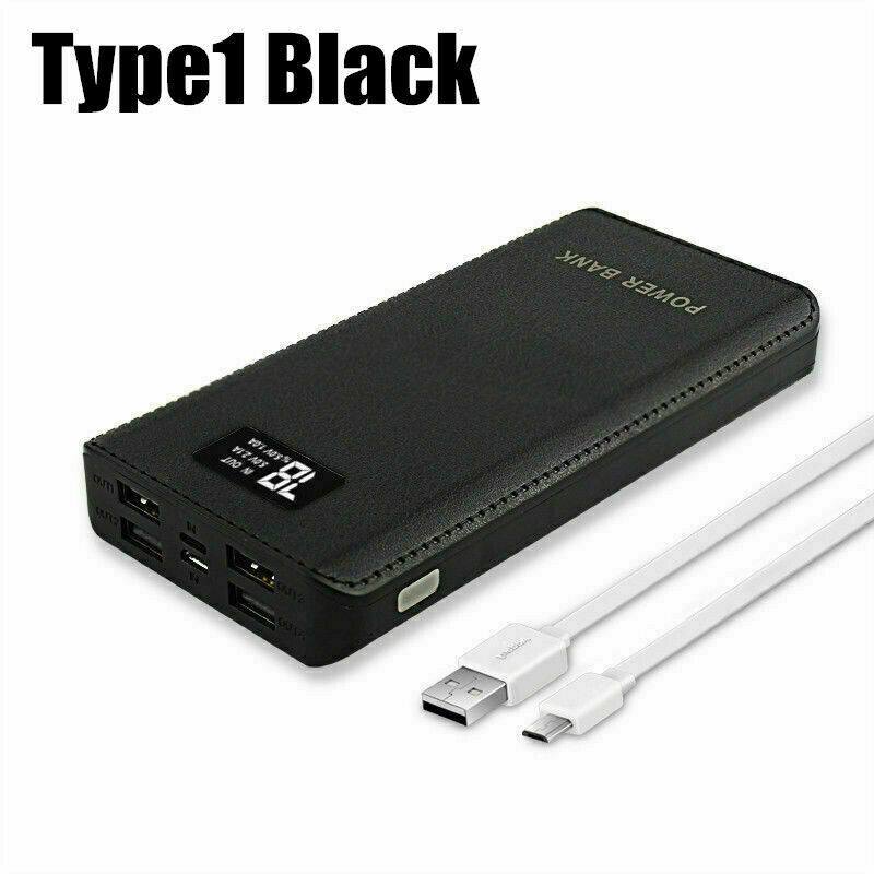 900000mAh Power Bank 4USB Portable External Battery Backup Charger Fas ...