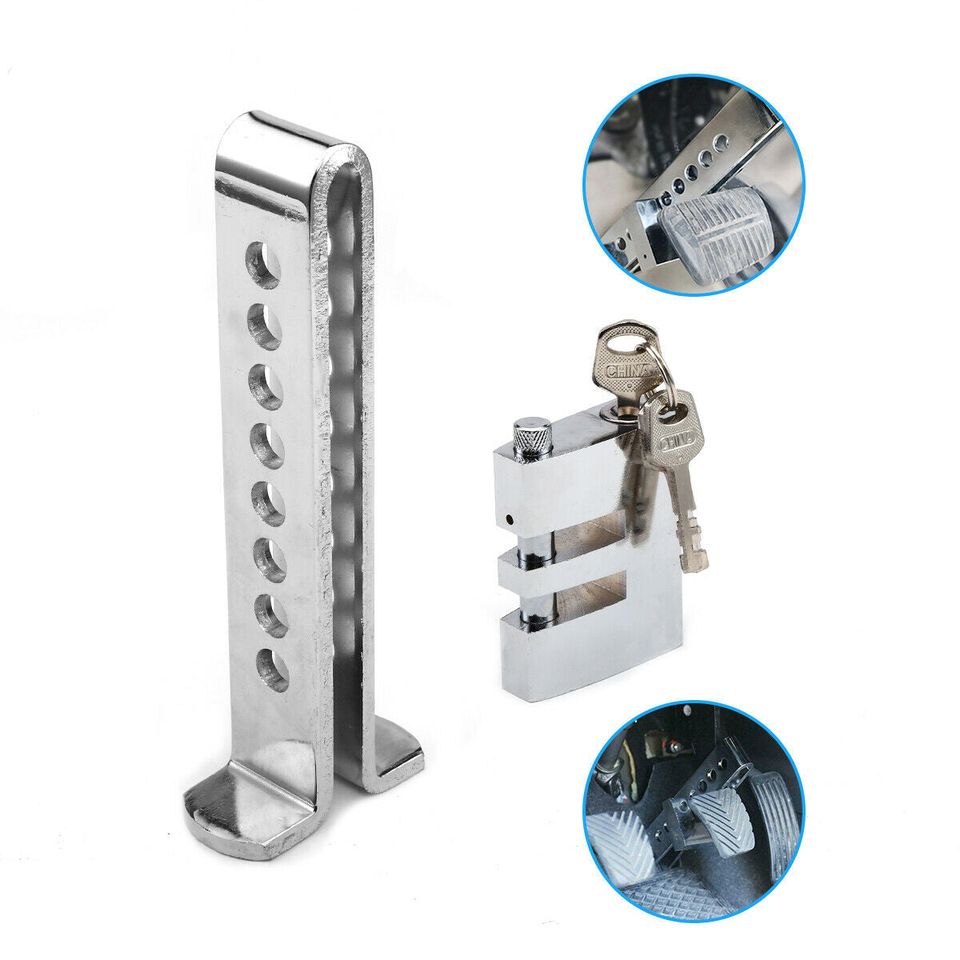 Brake Pedal Lock Security Stainless Steel Clutch Lock Anti-theft for C ...