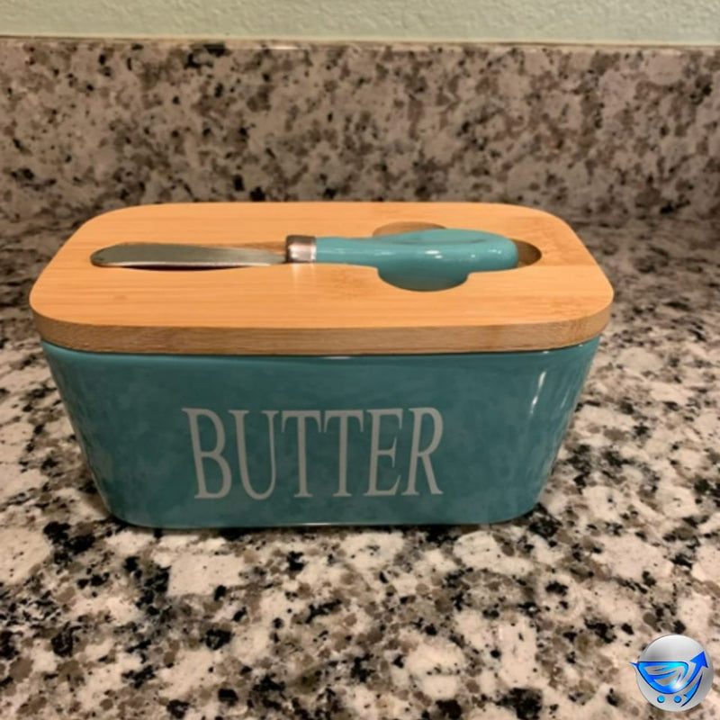 Large Butter Keeper with Wooden Lid – Shop Premium